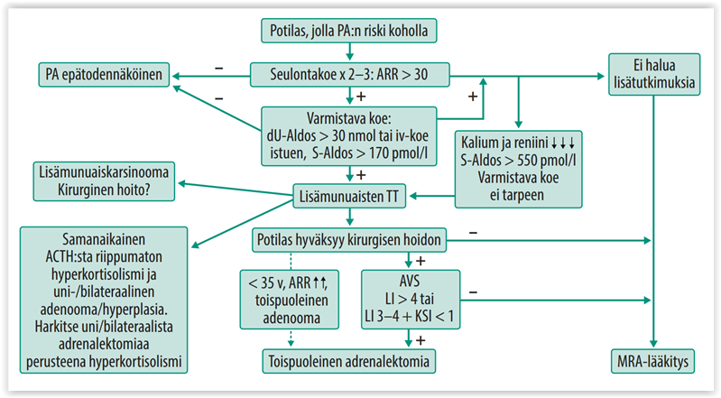 Primaarin aldosteronismin diagnostiikka ja hoito