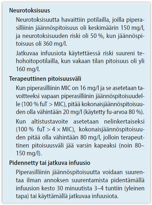 Mikrobilääkeannokset aikuisten jaksoittaisessa ja jatkuvassa ...